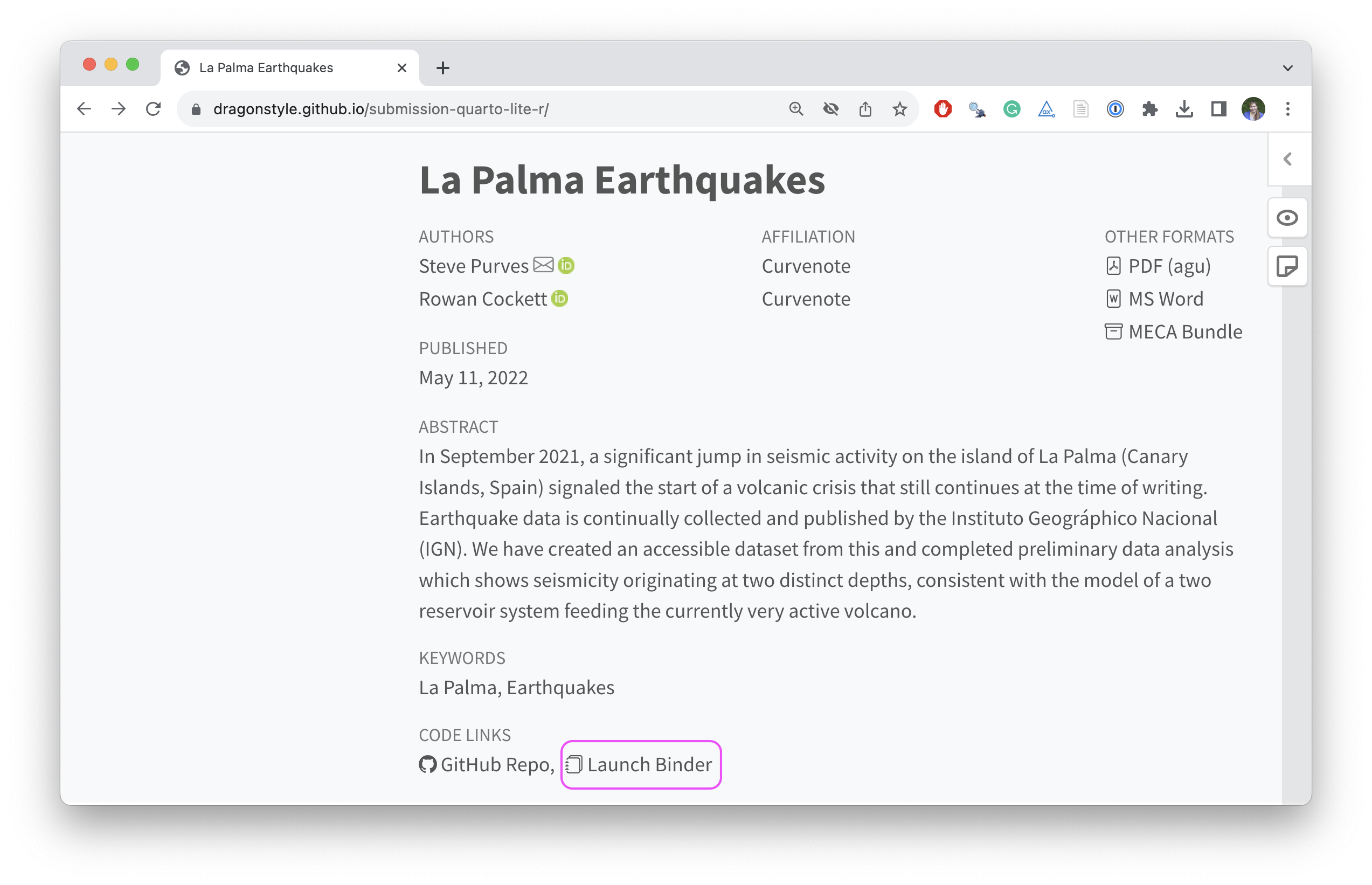 Reproducible Publishing With Quarto Manuscripts 